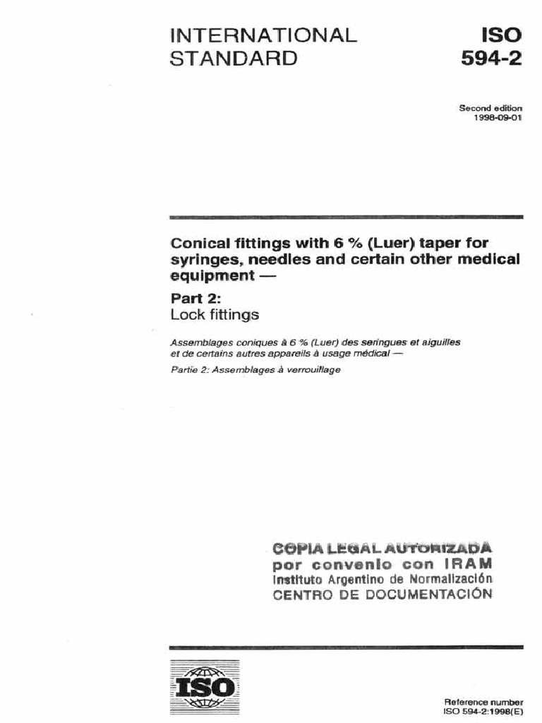 Norma ISO 594-2 Mod | PDF