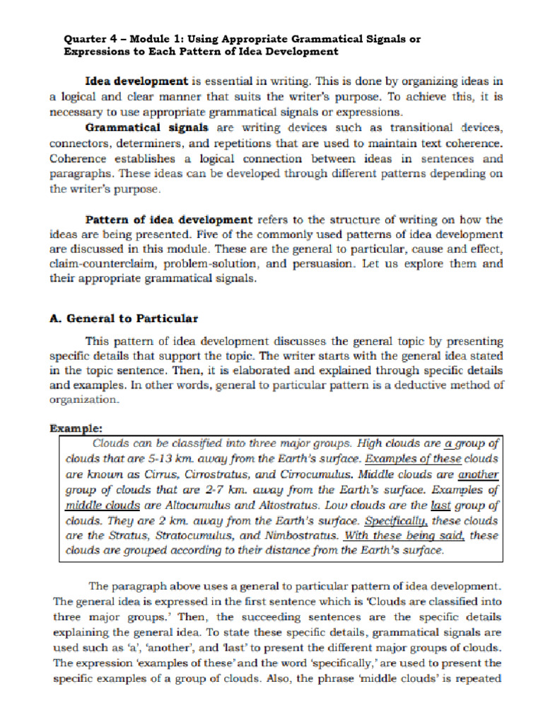 MDL Grade 8 Module 1 | PDF