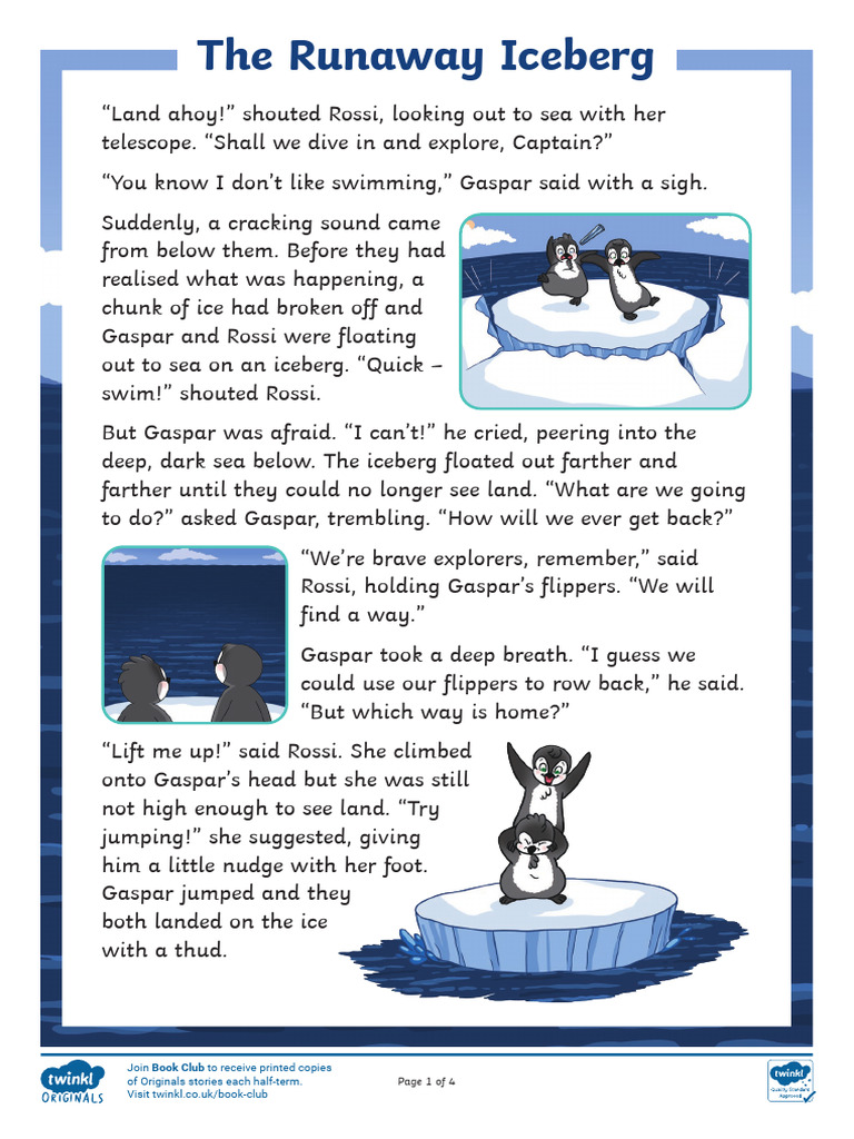 T e 2549027 Year 1 The Runaway Iceberg Differentiated Reading ...