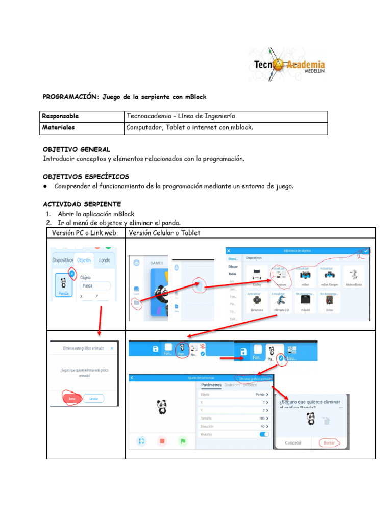 Guia JuegoSerpiente Mblock | PDF