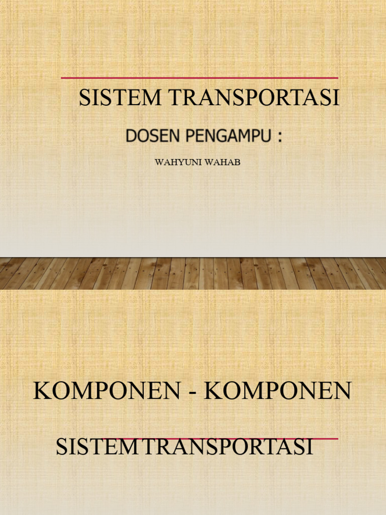 Komponen dan Teknologi Transportasi | PDF | Komputer