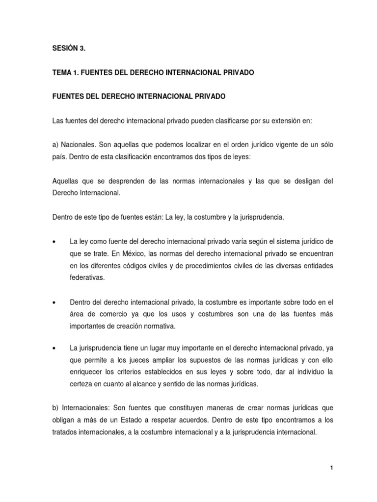 Tema 3 Secion | PDF | Fuentes del derecho | Ley internacional