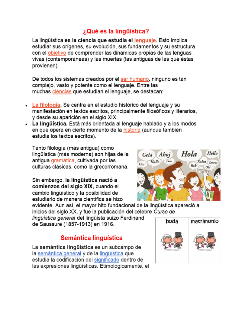 Qué es la lingüística | PDF | Semántica | Lingüística