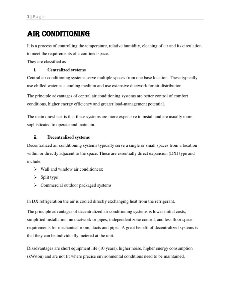 Air Conditioning | PDF | Air Conditioning | Equipment