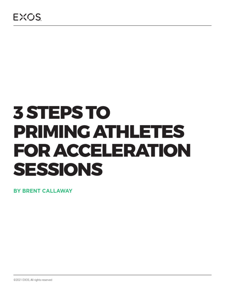 Prime Athletes for Acceleration Success | PDF | Anatomical Terms Of ...