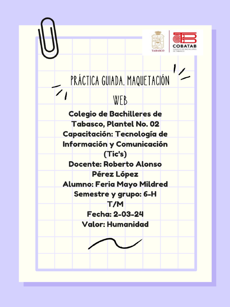 Práctica Guiada - Maquetación Web | PDF