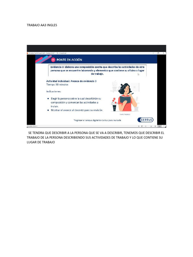 Trabajo Aa3 Ingles | PDF