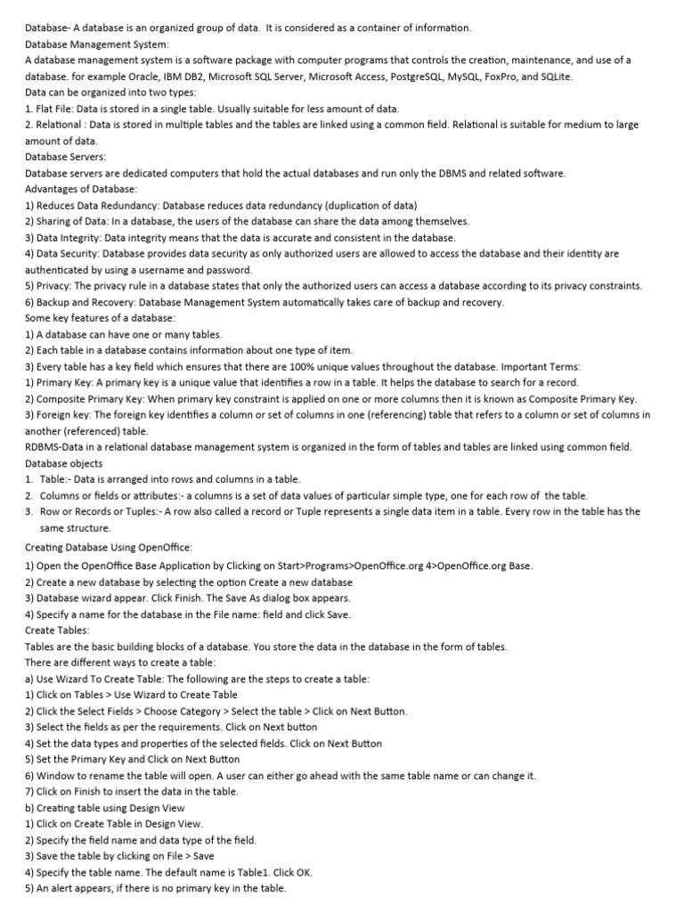 Database | PDF | Relational Database | Databases Database | PDF | Relational Database | Databases