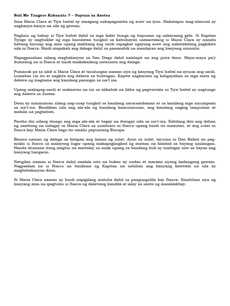Kabanata 7-Noli | PDF