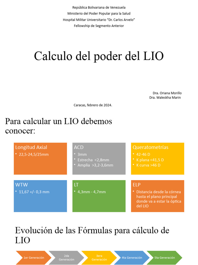 Cálculo de Poder del LIO | PDF
