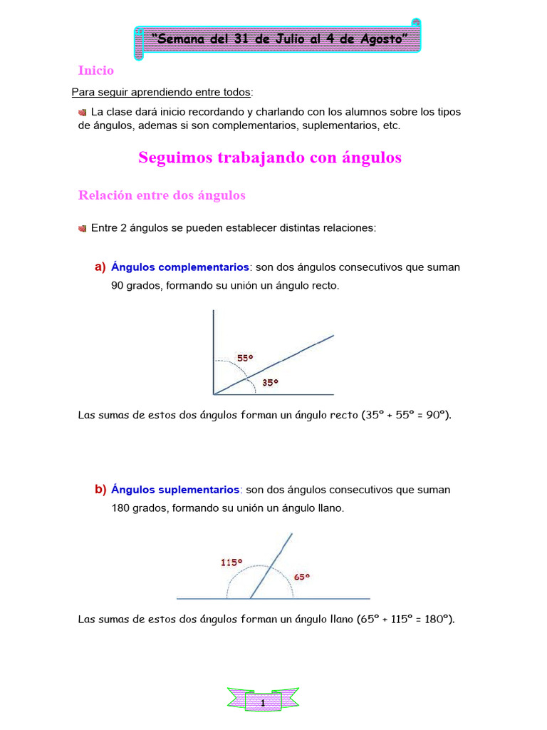 Unid Agosto Matemat. 6° Arenales 2023 | PDF | Triángulo | Ángulo