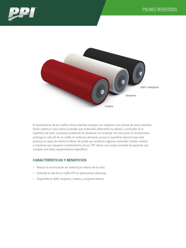 PPI 047-02 SP Lagged Idler Rolls | PDF