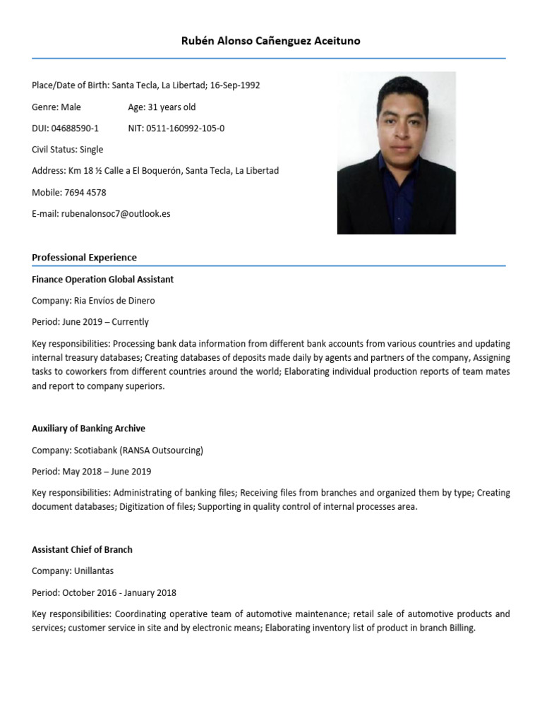 Rubén Cañenguez CV | PDF | Computing | Information Technology