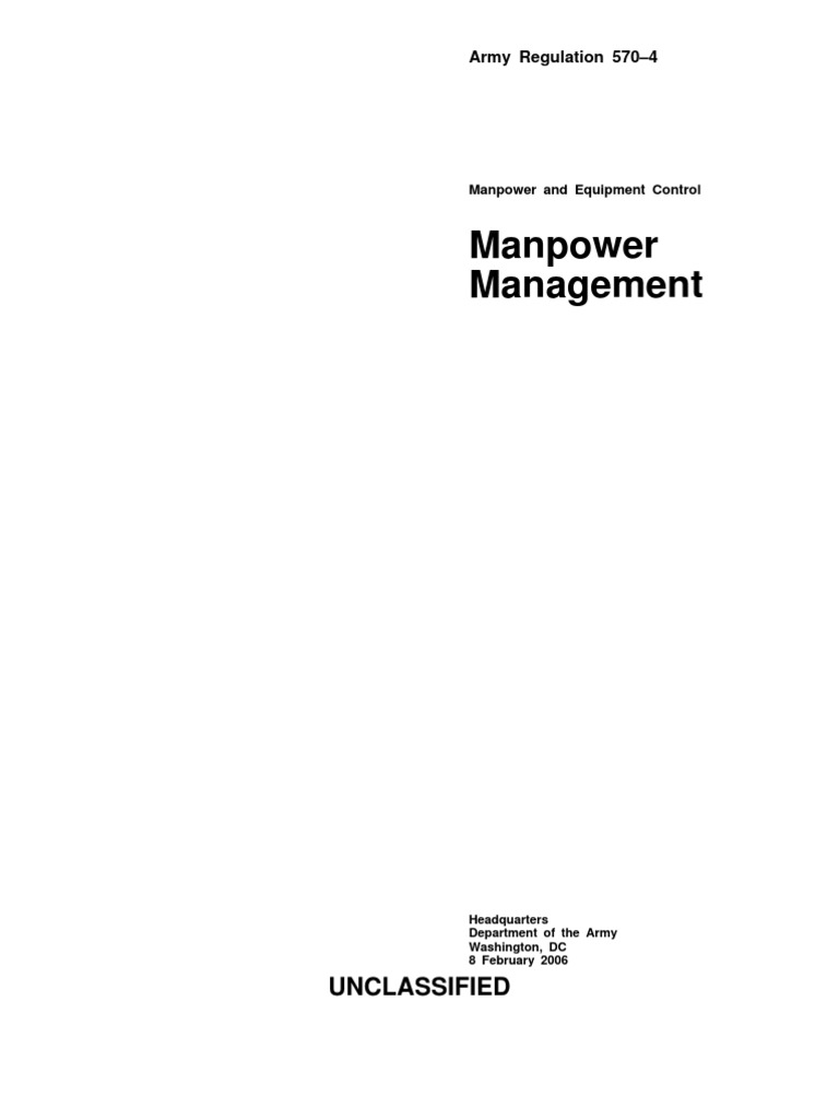 Army Manpower Management Guide | PDF | United States Army | United ...