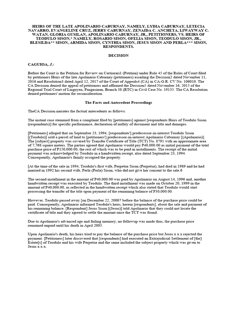 Property Dispute Among Heirs | PDF | Concurrent Estate | Marriage