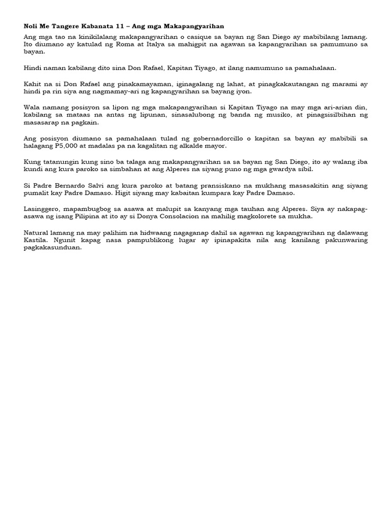 Kabanata 11-Noli | PDF
