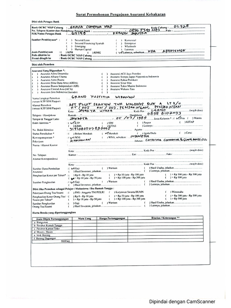 Asuransi Kebakaran - Sign | PDF