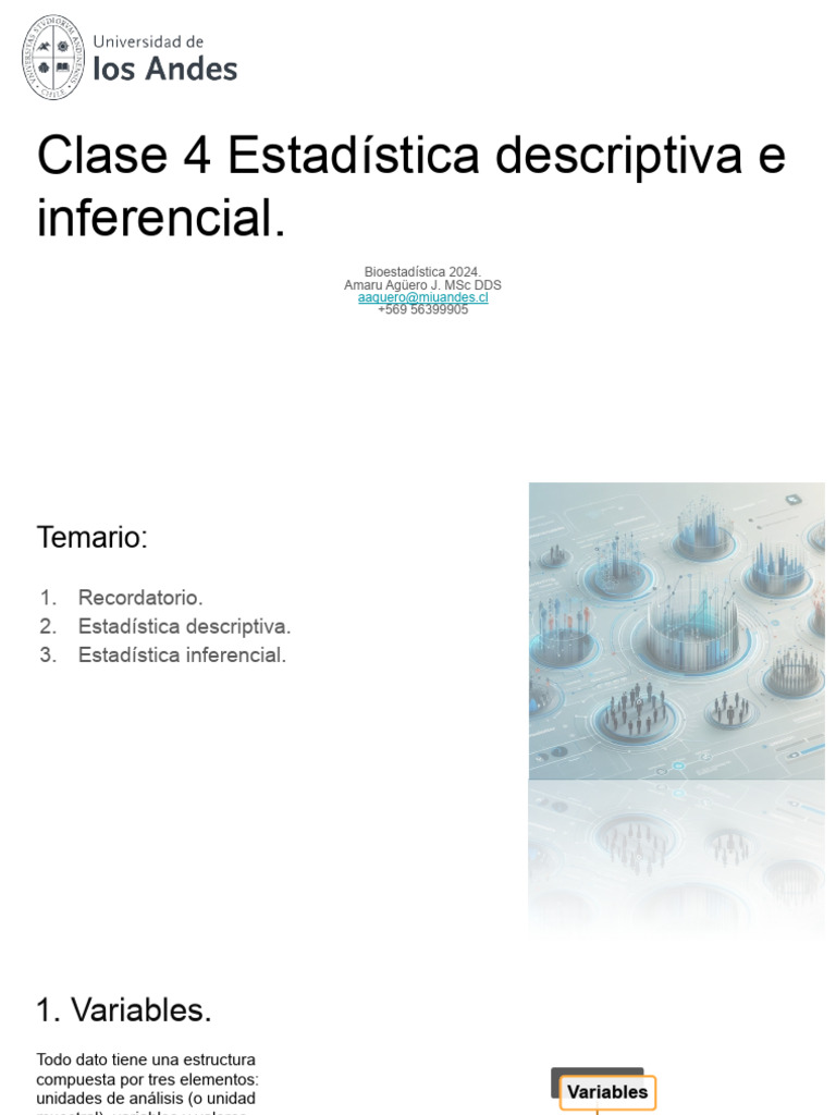 Clase 4 BIOESTADISTICA | PDF | Estimador | Intervalo de confianza