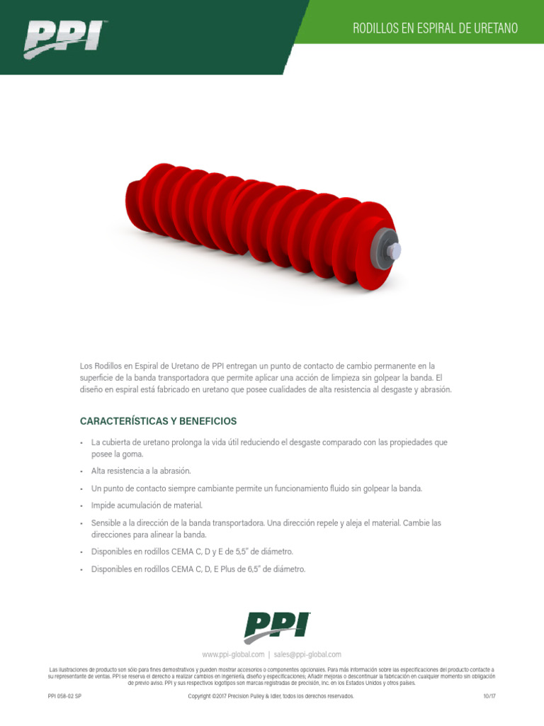 PPI 058-03 SP Spiral Urethane Roll | PDF