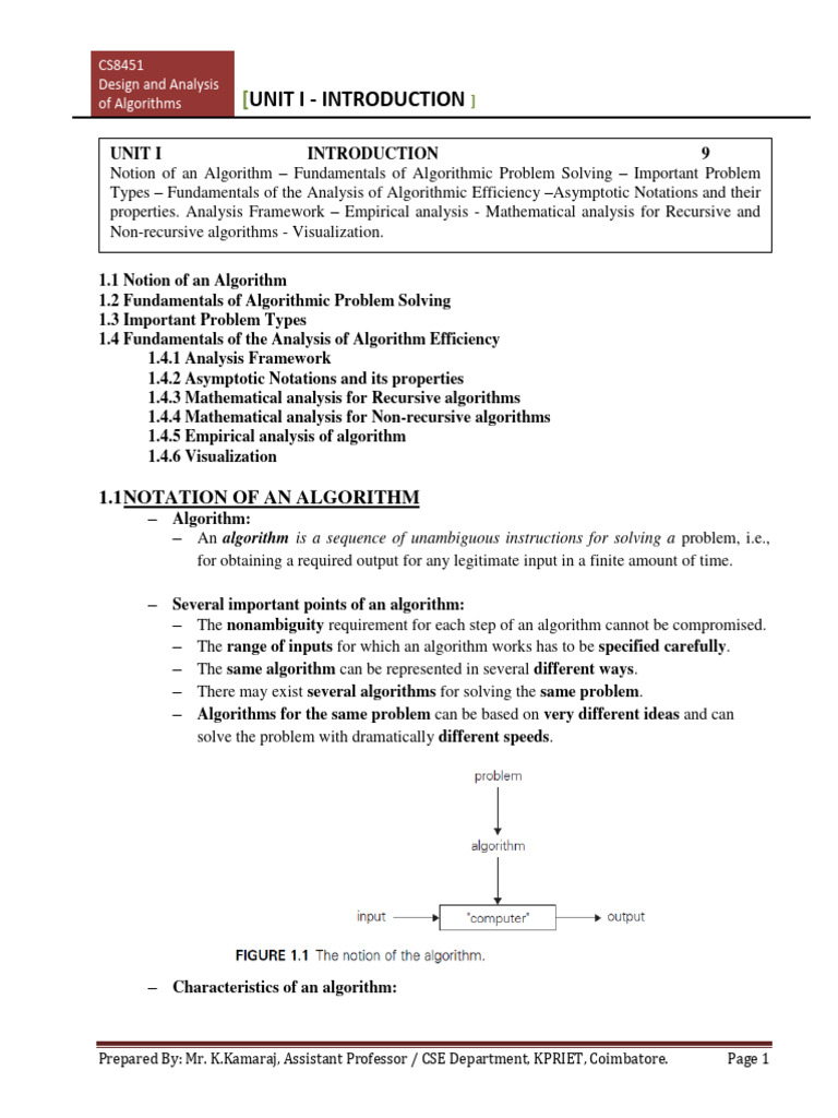 DAA - Unit 1 & 2 | PDF | Algorithms | Matrix (Mathematics) DAA - Unit 1 & 2 | PDF | Algorithms | Matrix (Mathematics)
