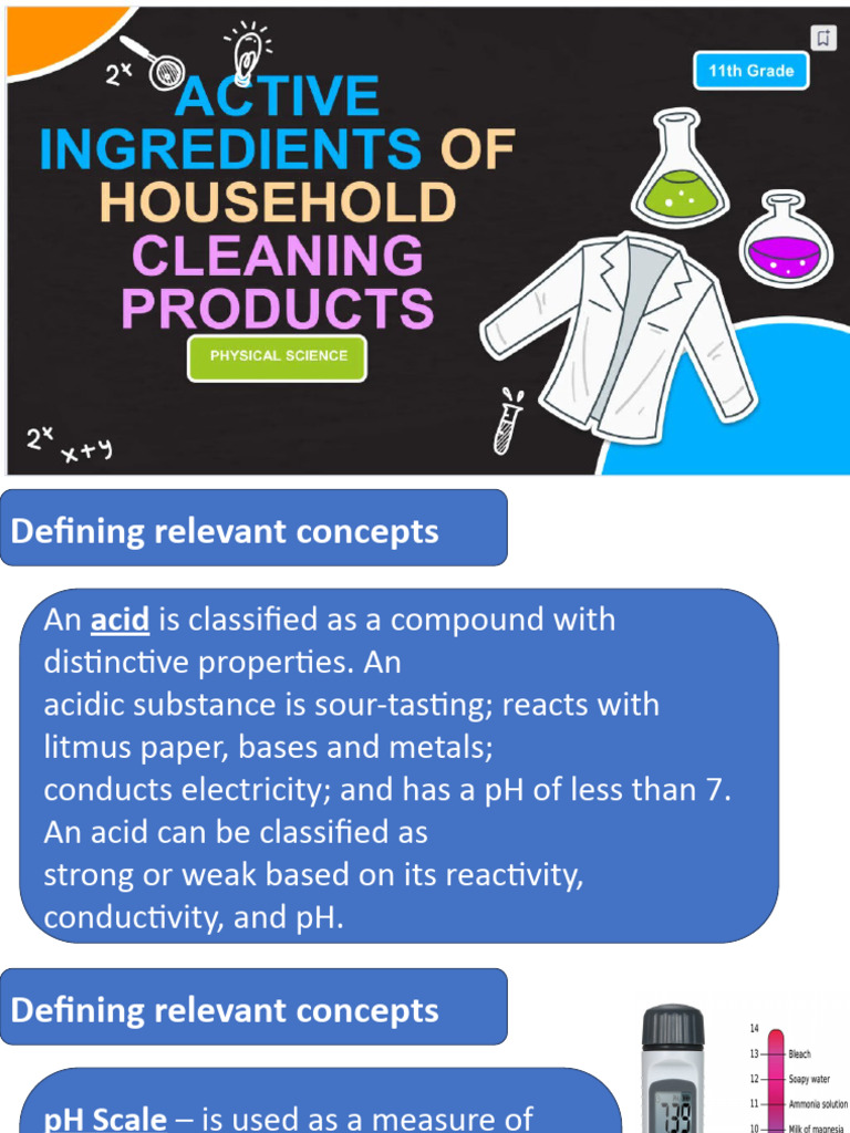 Active Ingredients Physical Science | PDF | Sodium Hydroxide | Bleach