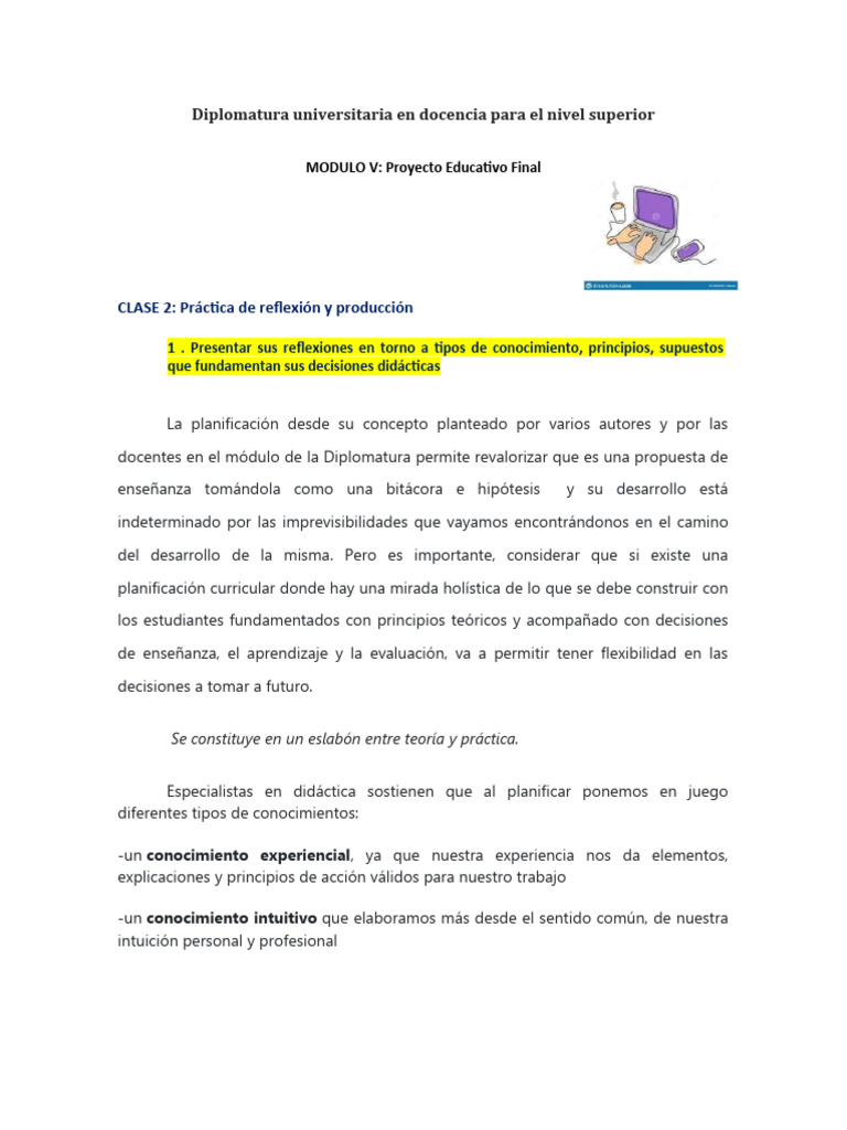 trabajo final_modulo V | PDF | Enseñando | Maestros