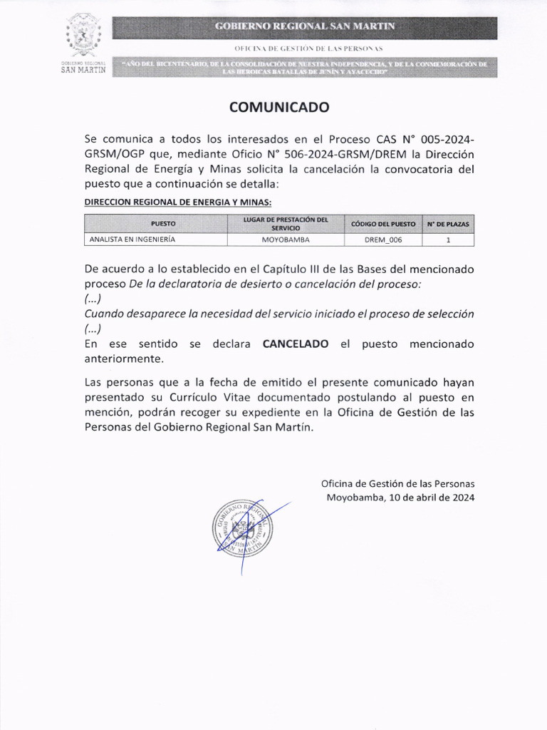 Comunicado III | PDF