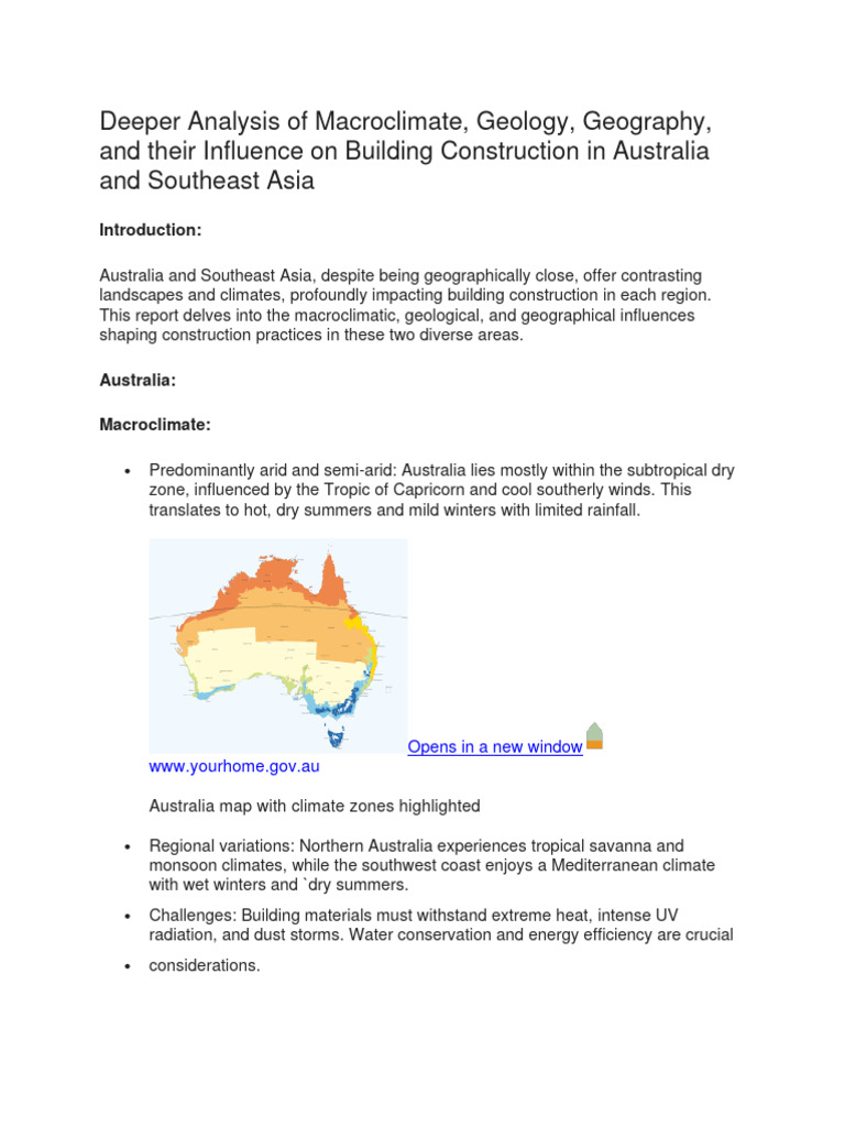 Deeper Analysis of Macroclimate PDF | PDF | Australia | Tropics