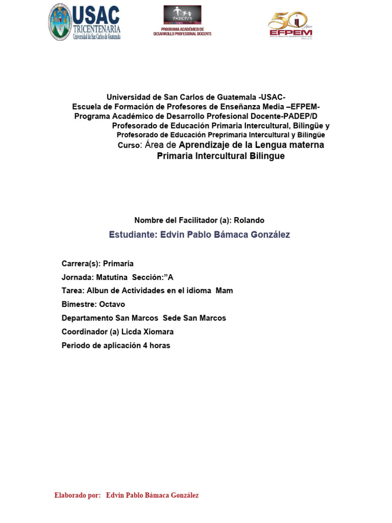 Cuentos y poemas en idioma Mam | PDF | Multilingüismo | Sociolingüística