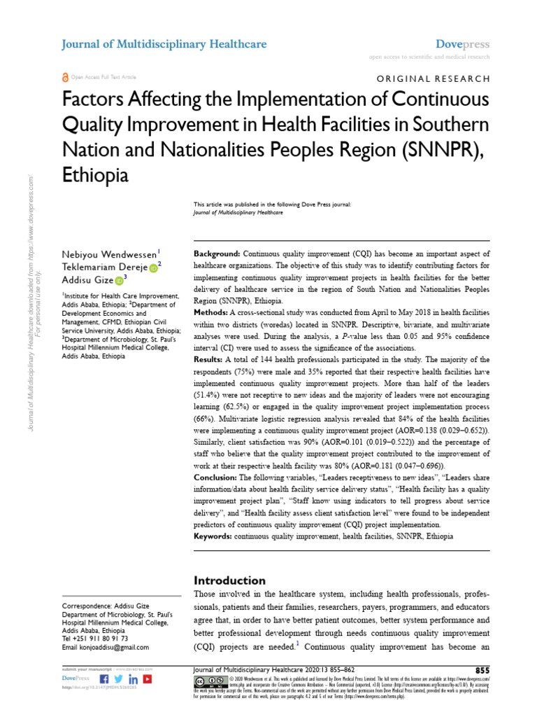 Cqi 1 | PDF | Health Care | Leadership