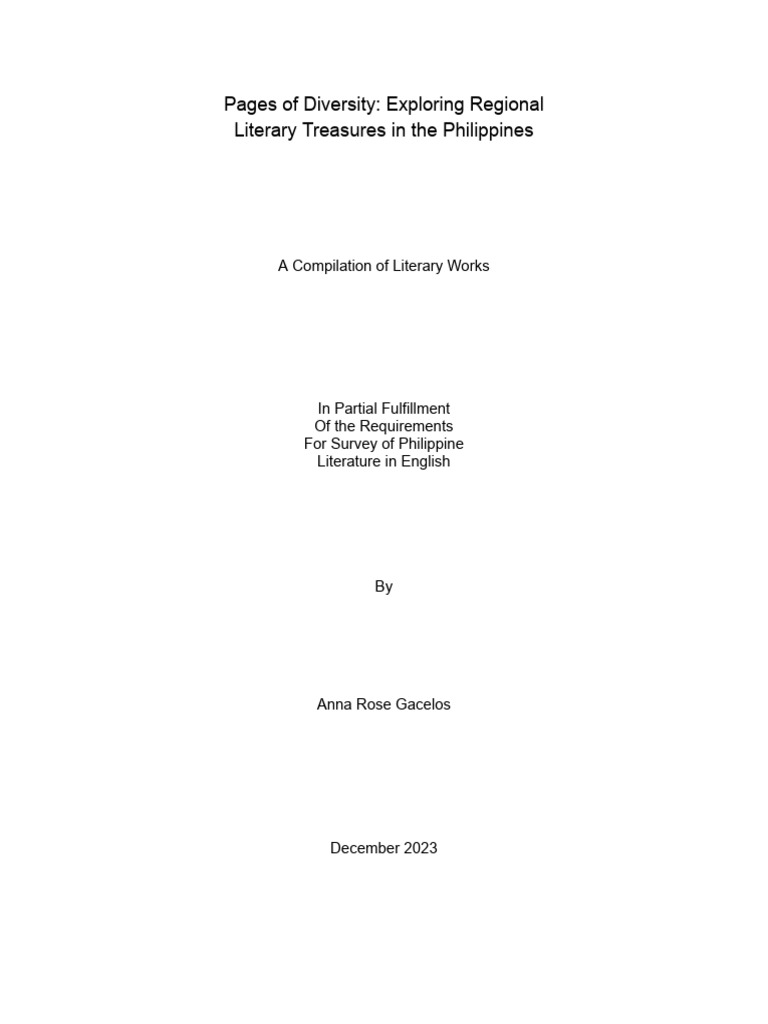 Philippine Literary Regions Explored | PDF