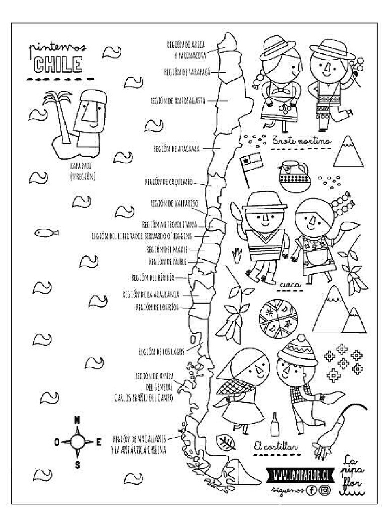 Chile para Colorear Imprimir | PDF