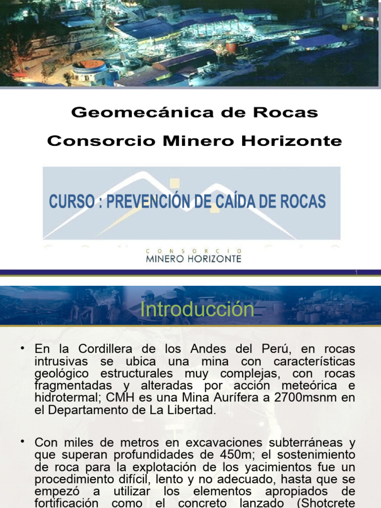 Complejidad Geológica de Mina CMH | PDF | Roca (geología) | Tornillo