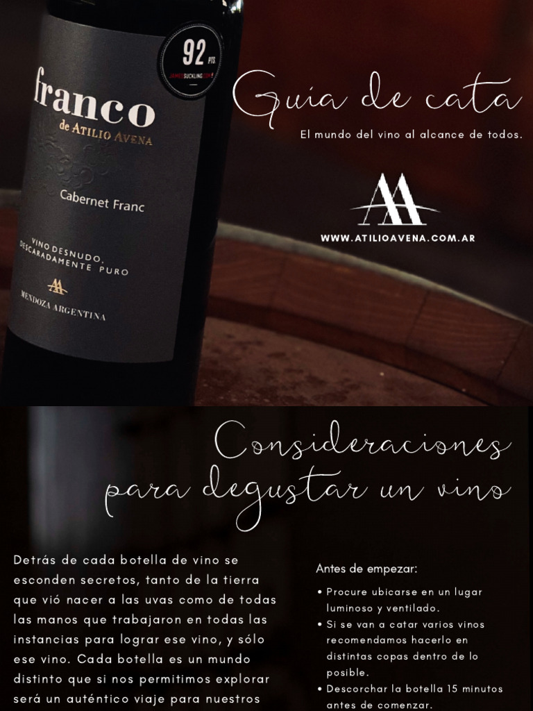 Guia de Cata Atilio Avena | Descargar gratis PDF | Vino | Uva