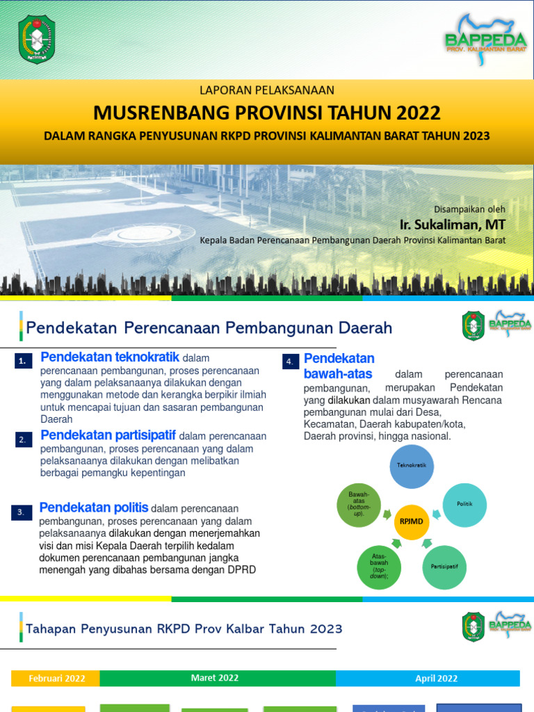 Laporan Kepala Bappeda Musrenbang RKPD 2023 | PDF | Bisnis