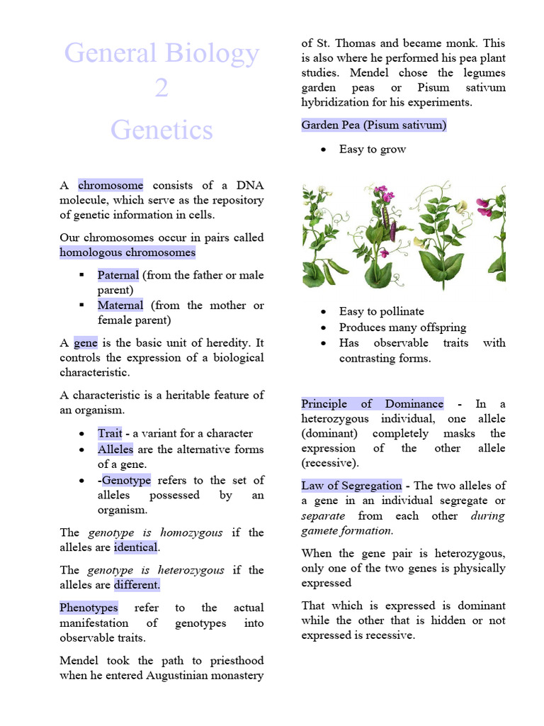 BIO 2 2nd Sem | PDF | Dominance (Genetics) | Genotype