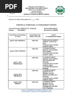 Individual Workweek Accomplishment Report | PDF