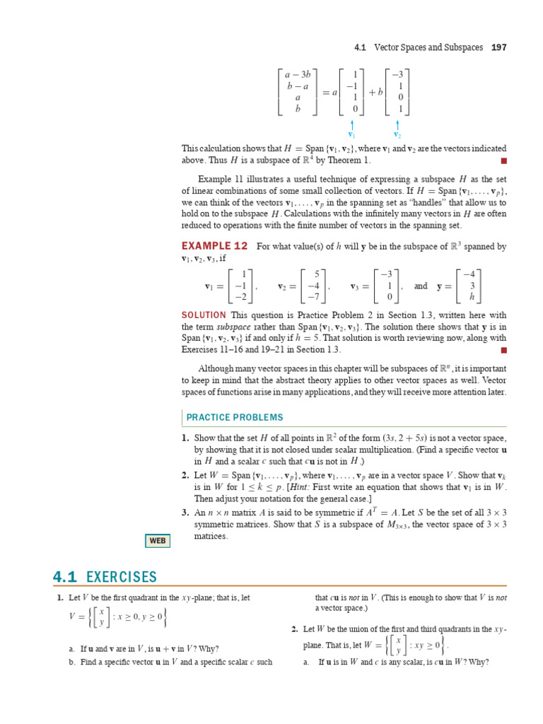 Chapter 2-Phần Bt Operation Và Subspaces | PDF