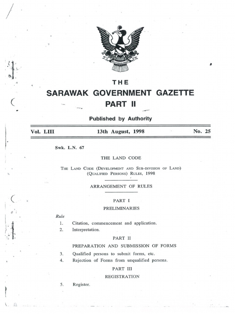 The Land Code (Development and Subdivision of Land) (Qualified Person ...
