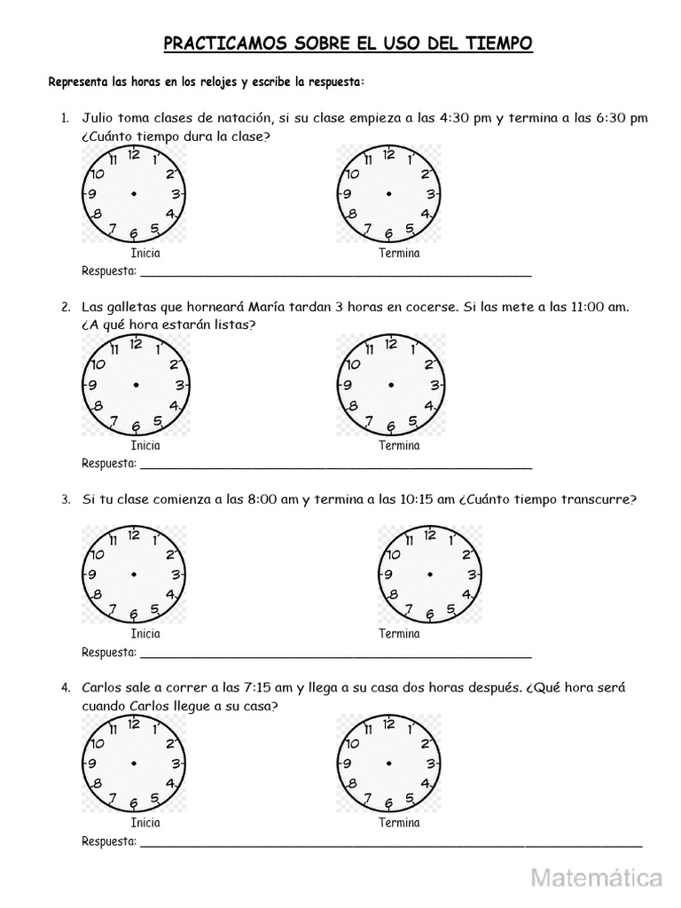 Ficha - Unidad Del Tiempo | PDF