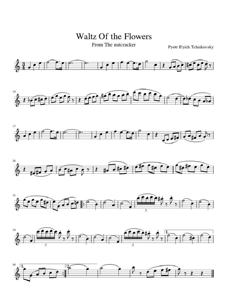 Tchaikovsky - Waltz of The Flowers | PDF