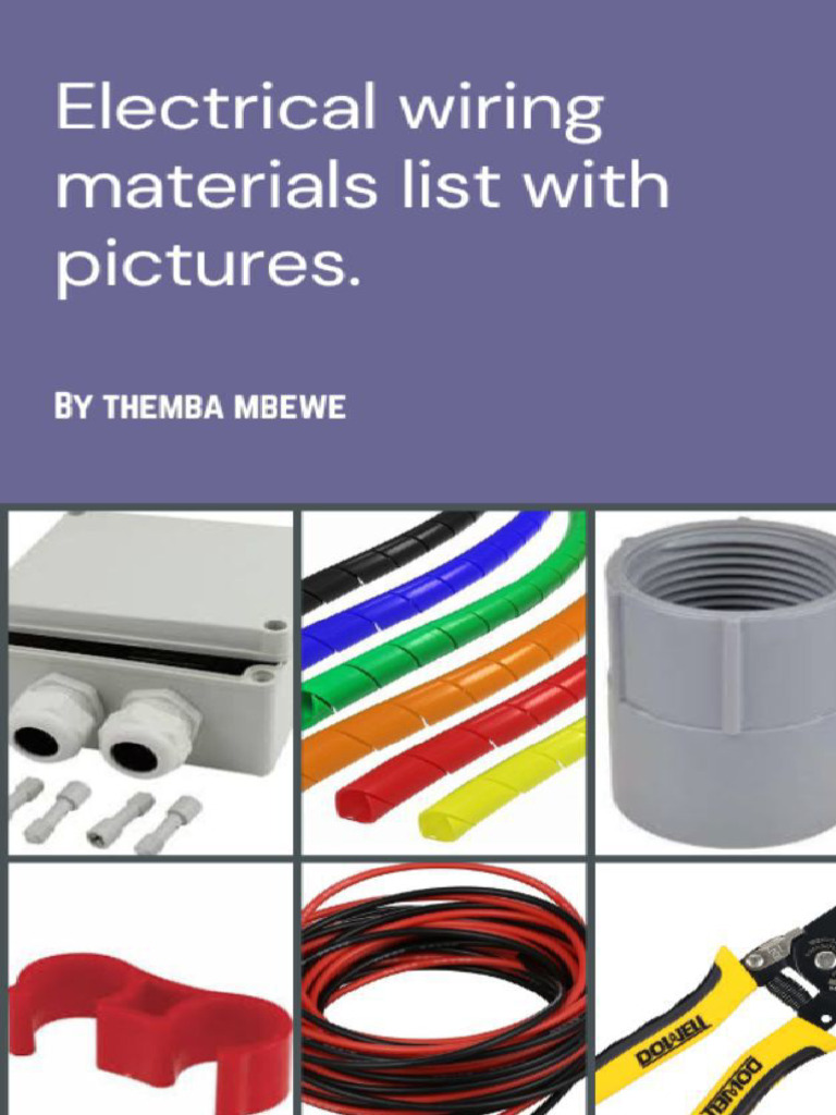 Electrical Wiring Material List With Pictures | Download Free PDF ...