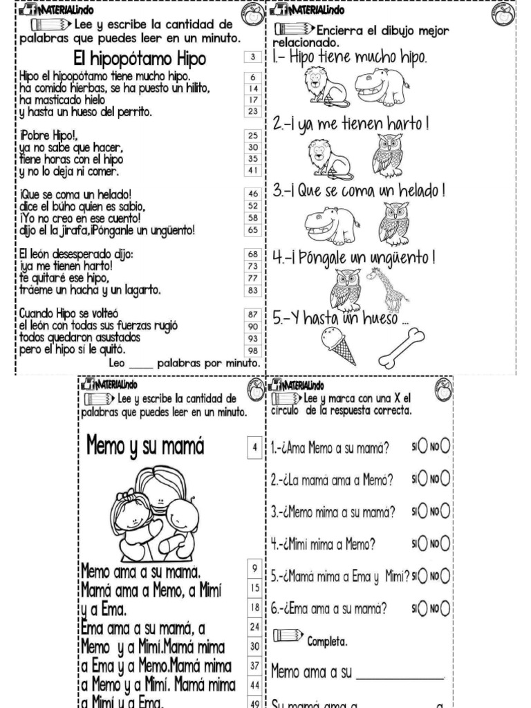 Lecturitas Comprension Lectora Parte 2 Pdf