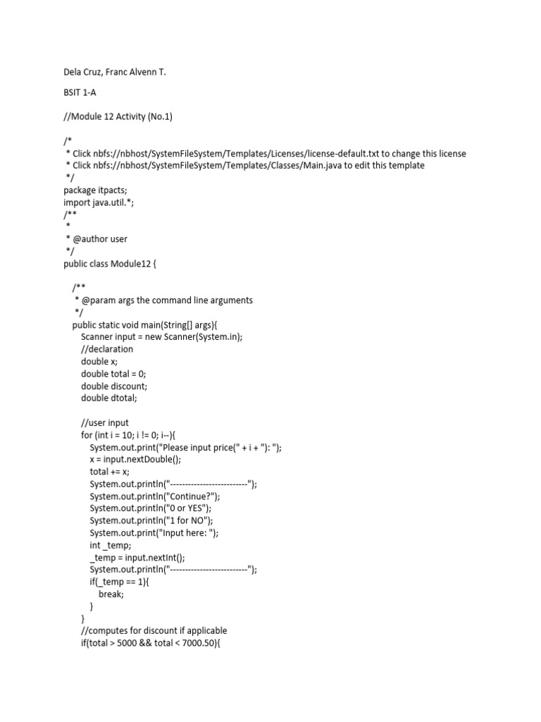 ITP Activity Module 12 | PDF | Computer Engineering | Software Development