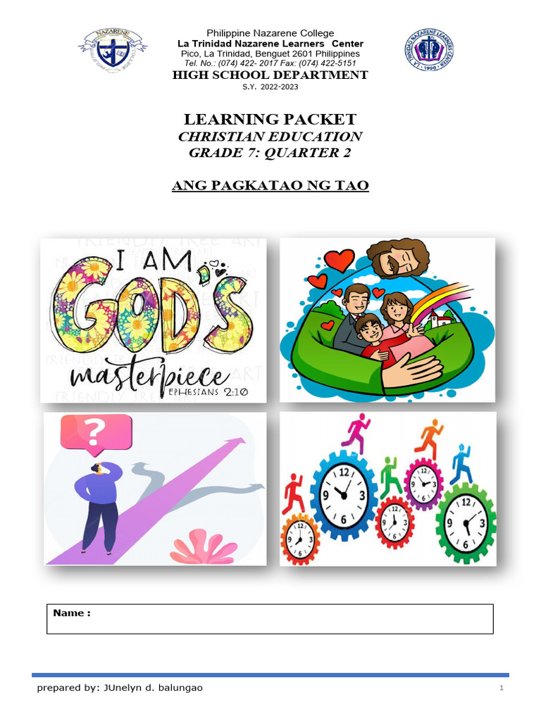 Learning Packet Q2 | PDF