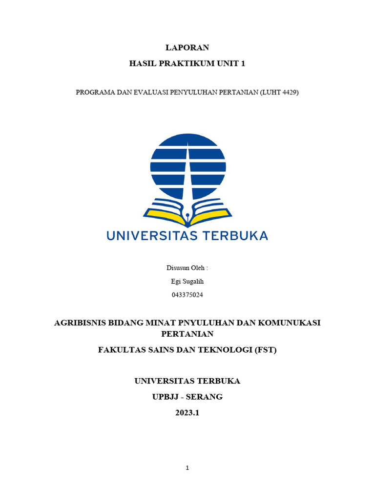 LAPORAN PRAKTIKUM Luht 4429 | PDF