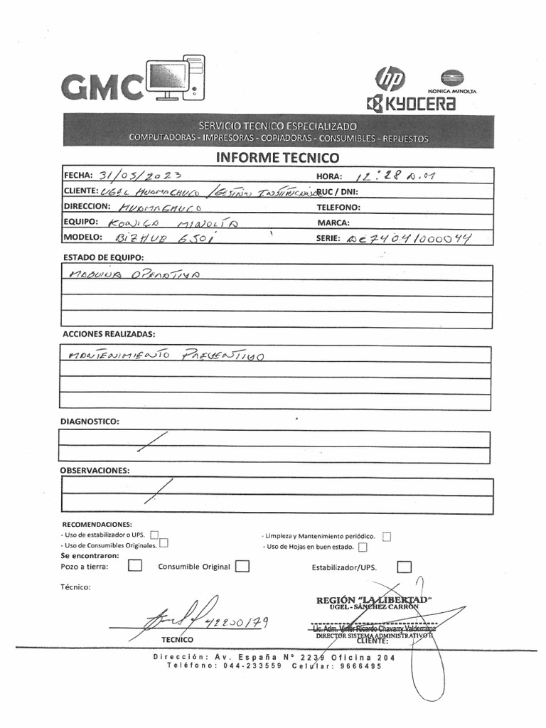 ANEXO - KONICA MINOLTA BIZHUB 650i AGI | PDF