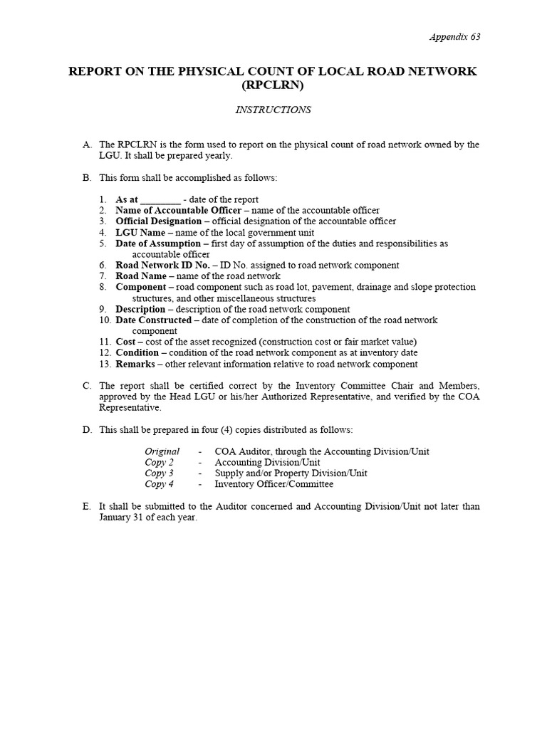 Appendix 63 - Instructions - RPCLRN | PDF