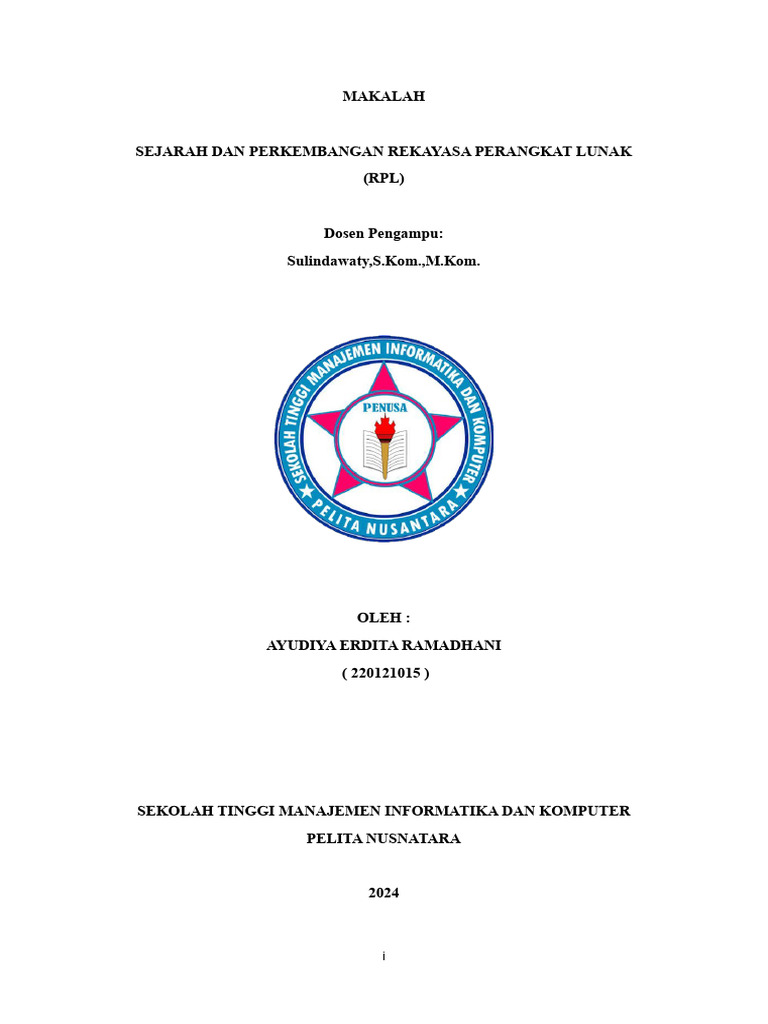 Makalah Sejarah RPL | PDF | Seni | Teknologi & Rekayasa