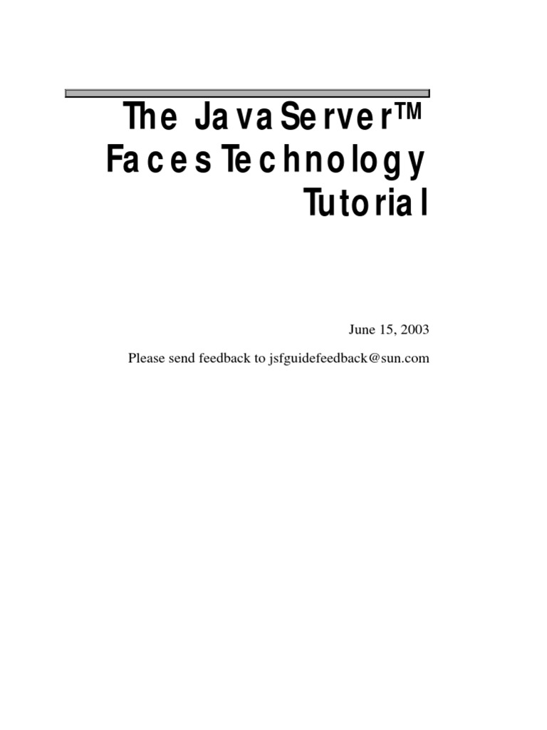 (Ebook - PDF - JSF) Sun - The Java Server Faces Technology Tutorial ...